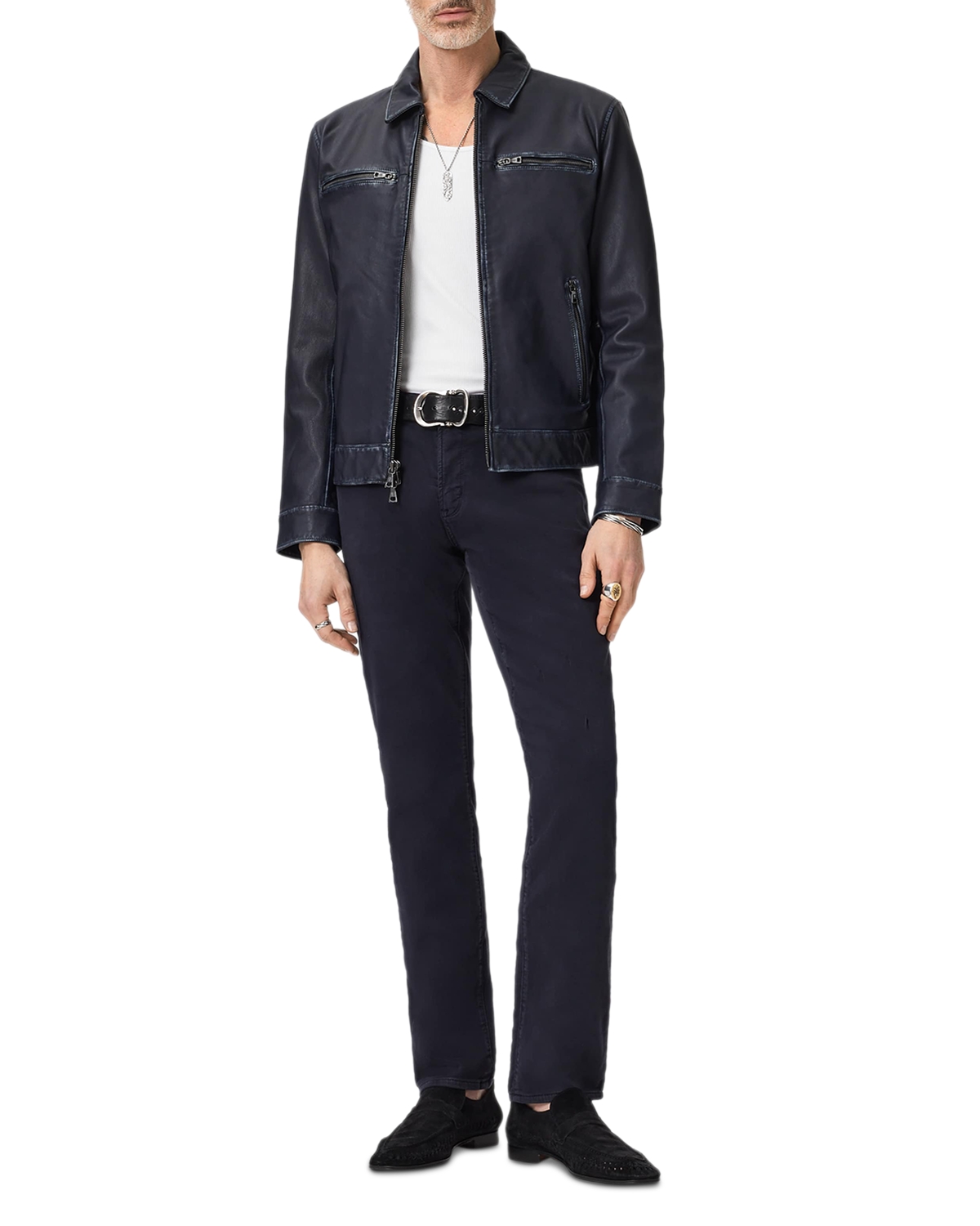 JOHN VARVATOS Nicholas Burnished Leather Jacket